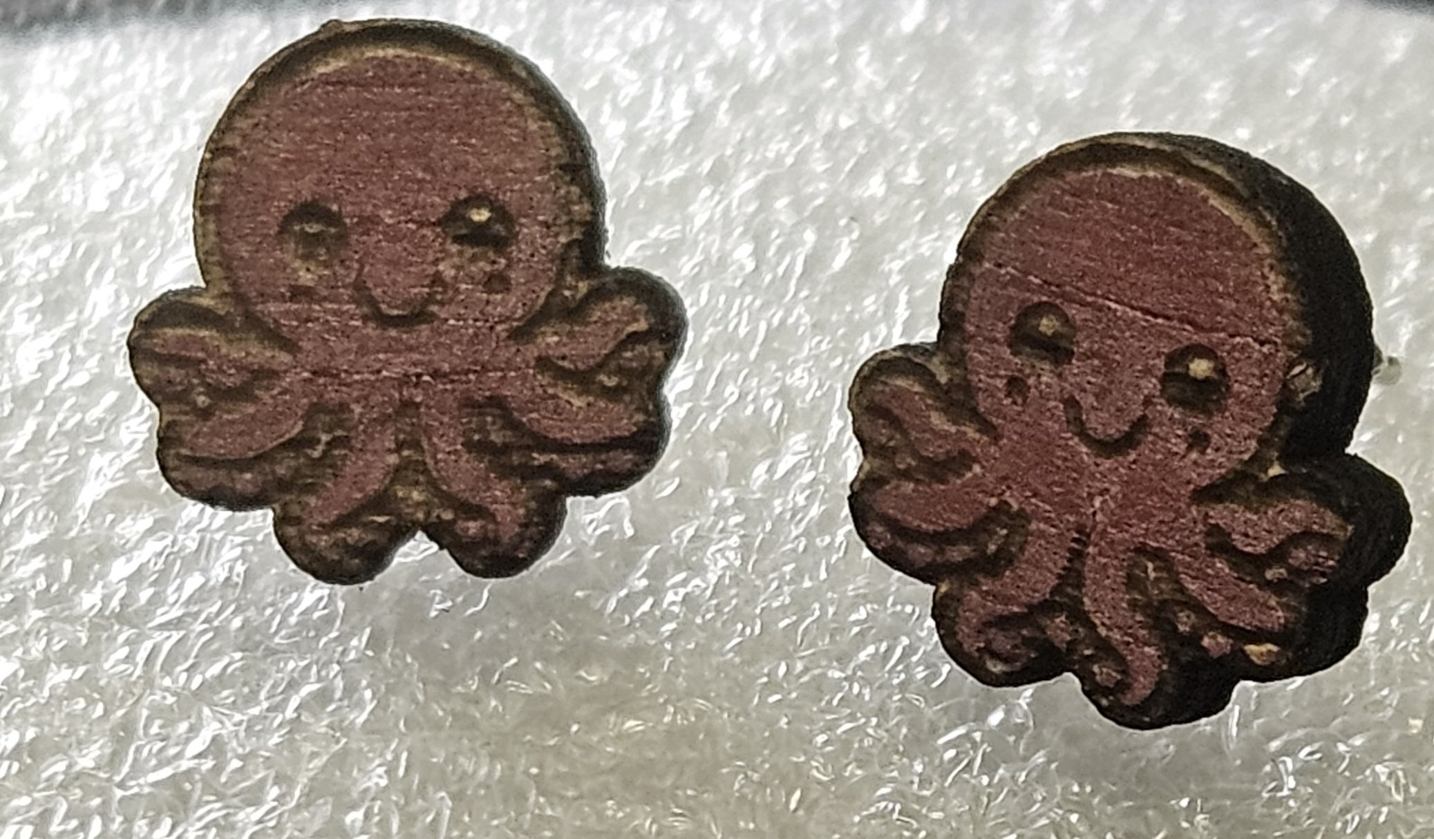 Octopus Earrings - Studs Laser Cut SVG Template