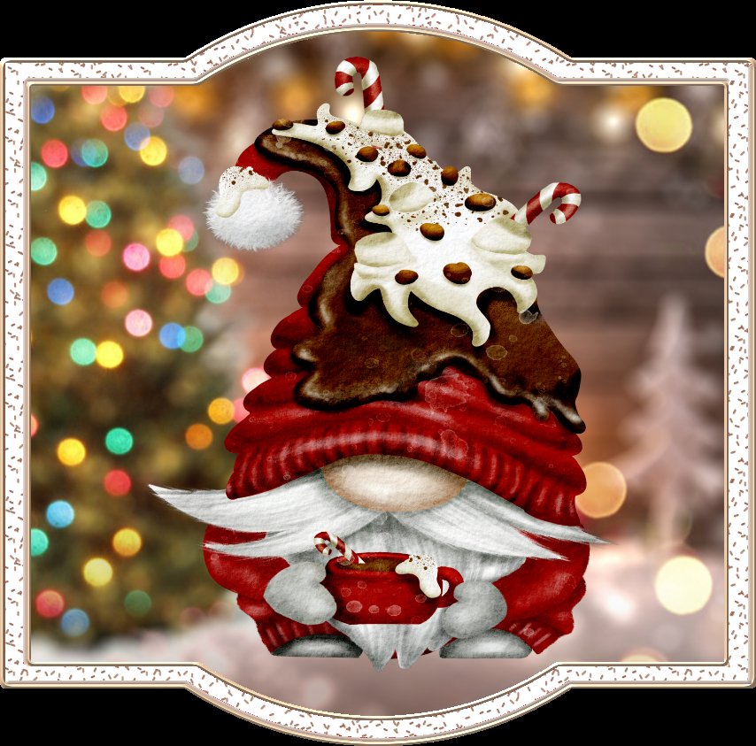 Hot Chocolate Cocoa Gnomes | Watercolor Clipart Png