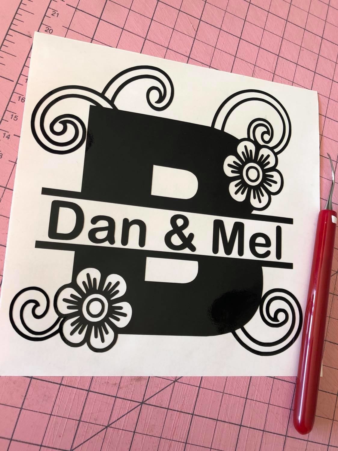 Floral Swirl Split Alphabet SVG Bundle | Monogram Letters (558262 ...