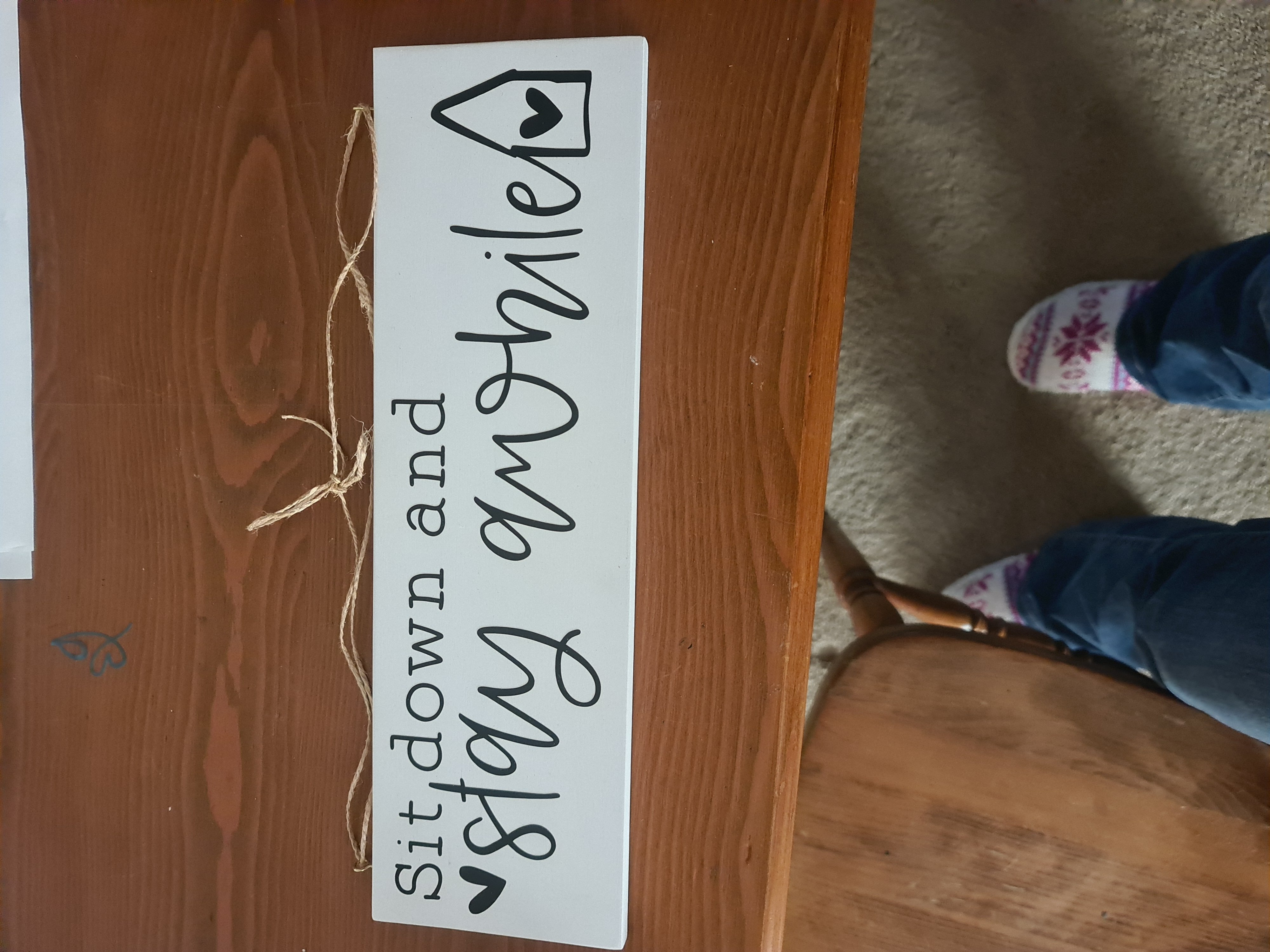 Sit Down and Stay Awhile - A Quote SVG