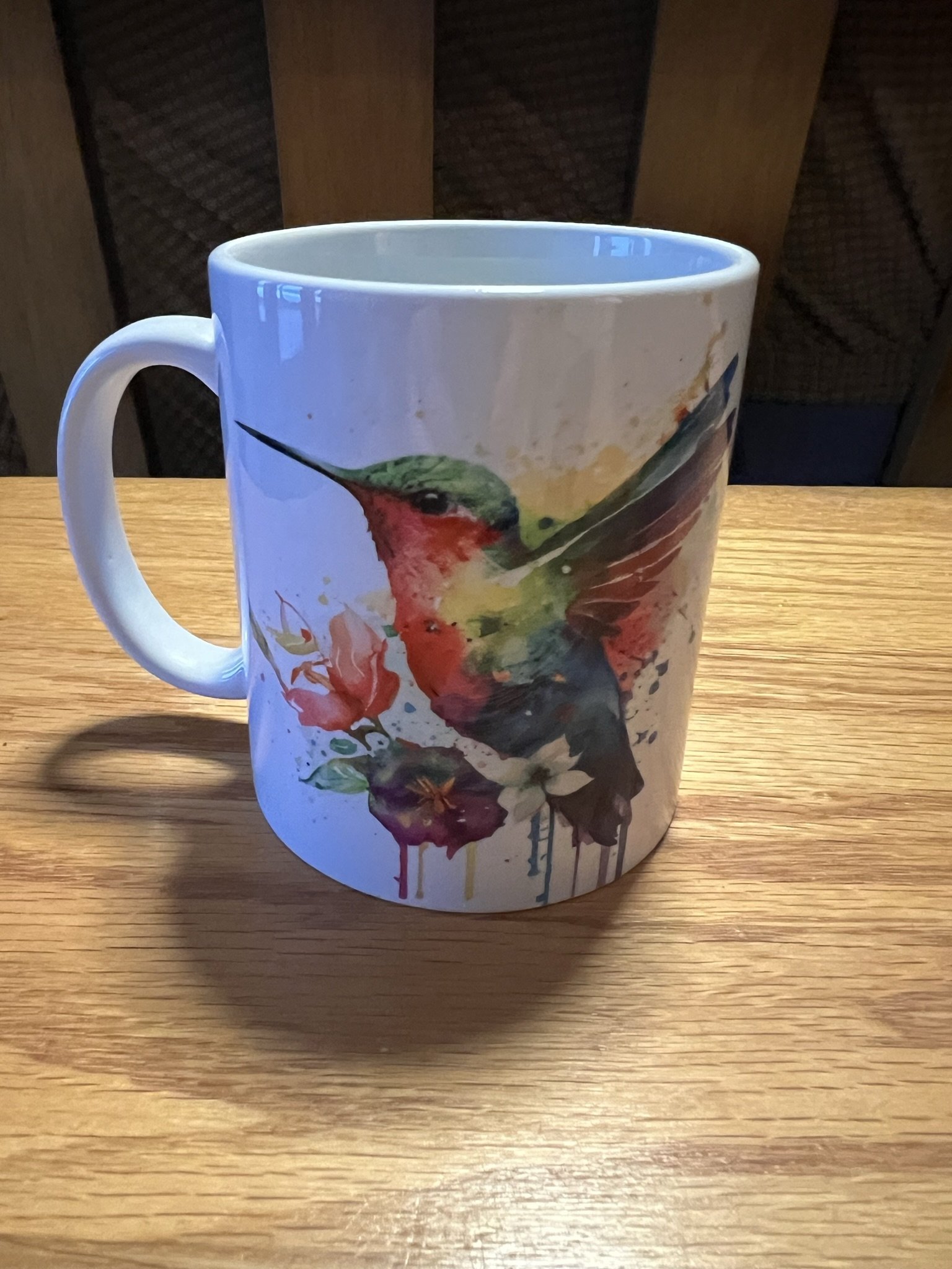 Rainbow Hummingbird Mug Sublimation | Coffee Cup Background