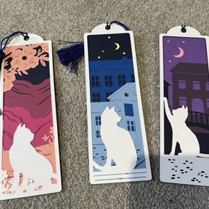Cat bookmarks layered bookmarks design SVG