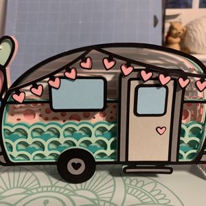 3D Valentine's Truck and RV, Layered Camper SVG, Papercraft