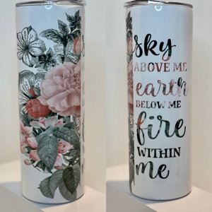 Floral Sublimation Design, Half Flower (265146)