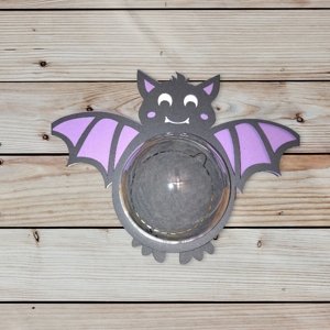 Bat Candy Dome Ornament | Halloween Candy Holder SVG