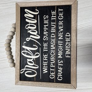 Craft Room - Where the supplies get purchased - Funny Sign