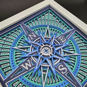 3D Compass SVG, Layered Compass SVG, Windrose (1495495)