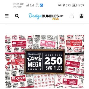 Valentine Mega Bundle SVG bundle 256 designs (1143009)