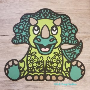 Dinosaur SVG Bundle | Zentangle Dinosaur Cut File