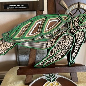 TURTLE 3D Multilayer SVG Laser Cut Designs Vectors