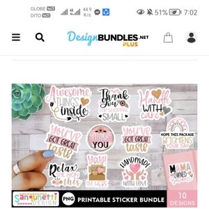 Small business and packaging sticker bundle - rose (1327261)