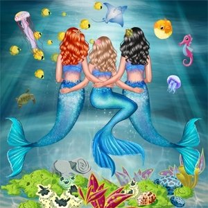 Mermaids are best friends. Mermaid create.