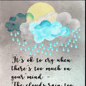 Weather Clip Art Watercolor Sun Cloud Rain Thunder Wind