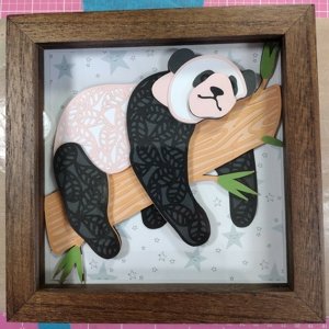 Panda SVG | Layered Panda Bear SVG Sleeping in a (1923015)